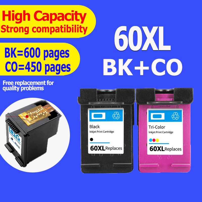 HP 60 ink HP 60xl refillalble ink cartridge for hp F4288 F2430 F2480 ...