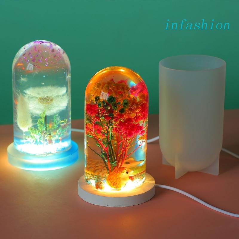 INF Resin Light Molds Cylinder Silicone Resin Molds Night Light Art ...