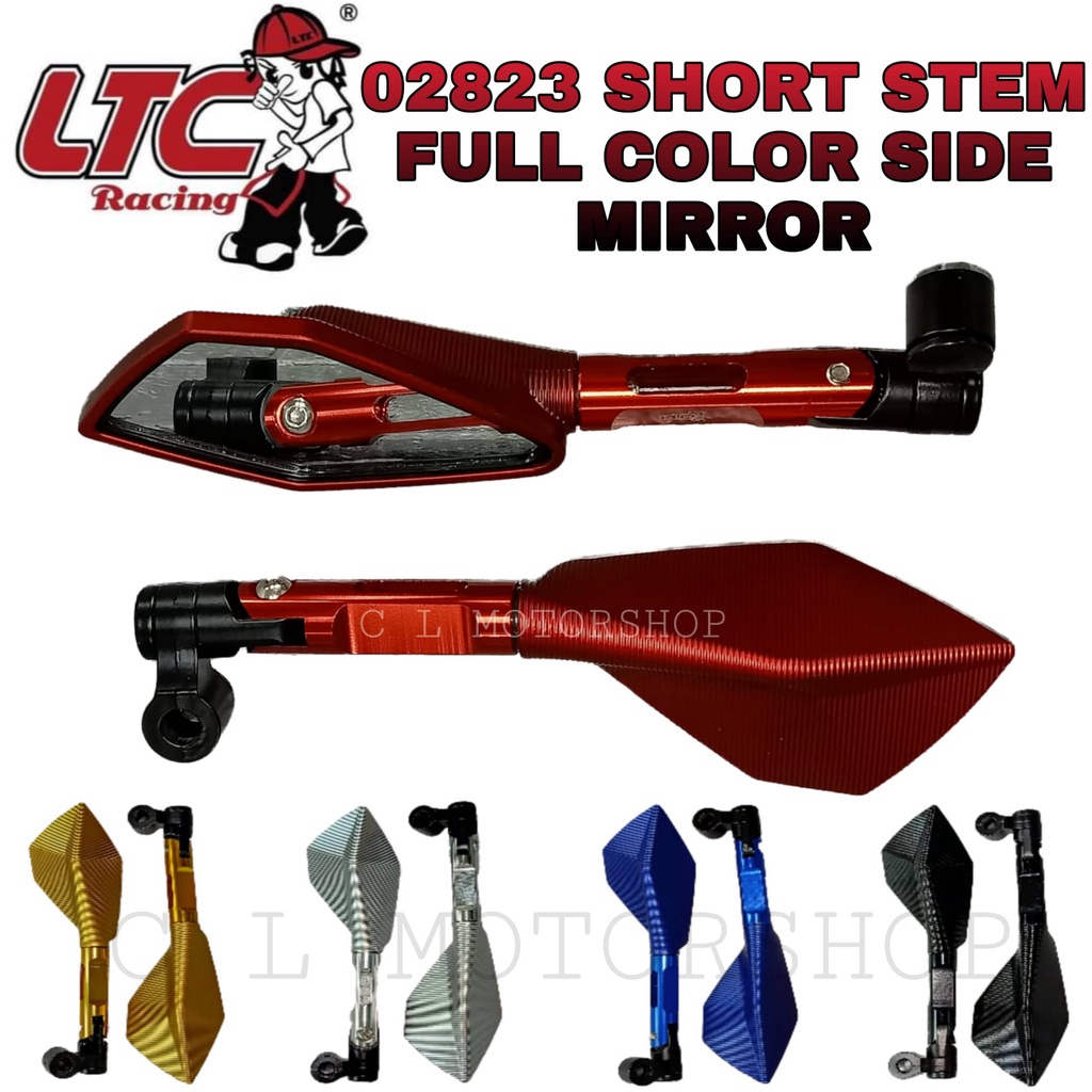 LTC 02823 SHORT STEM FULL COLOR SIDE MIRROR W/ BOLTS AND NUTS | Shopee ...