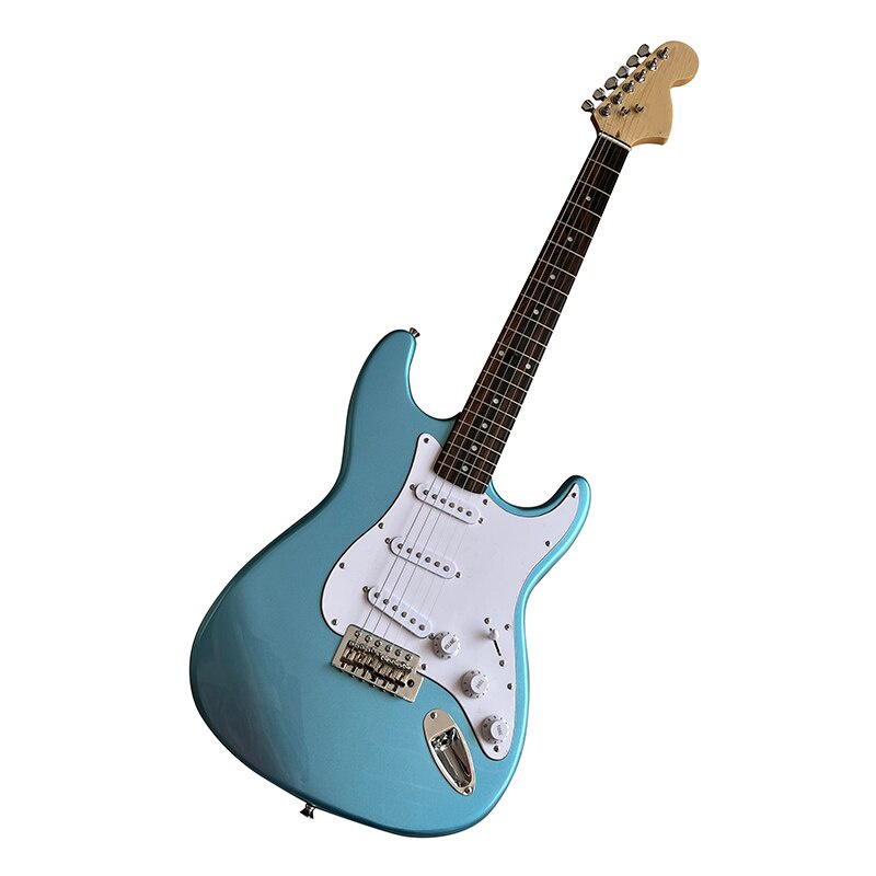 Fender Stratocaster Metallic Blue Electric Guitar, Bright Metal Paint ...