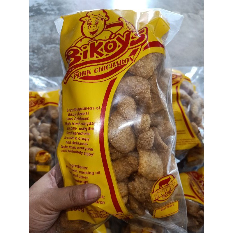 Bikoys Pork Chicharon,Belly Fat,No backfat,hindi matigas,Best Pasalubong,Kutkutin,Pulutan,150g ...