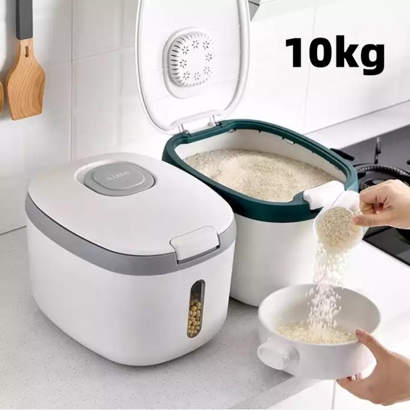 High Quality Rice Storage Box Kitchen Container 10KG Rice Dispenser ...