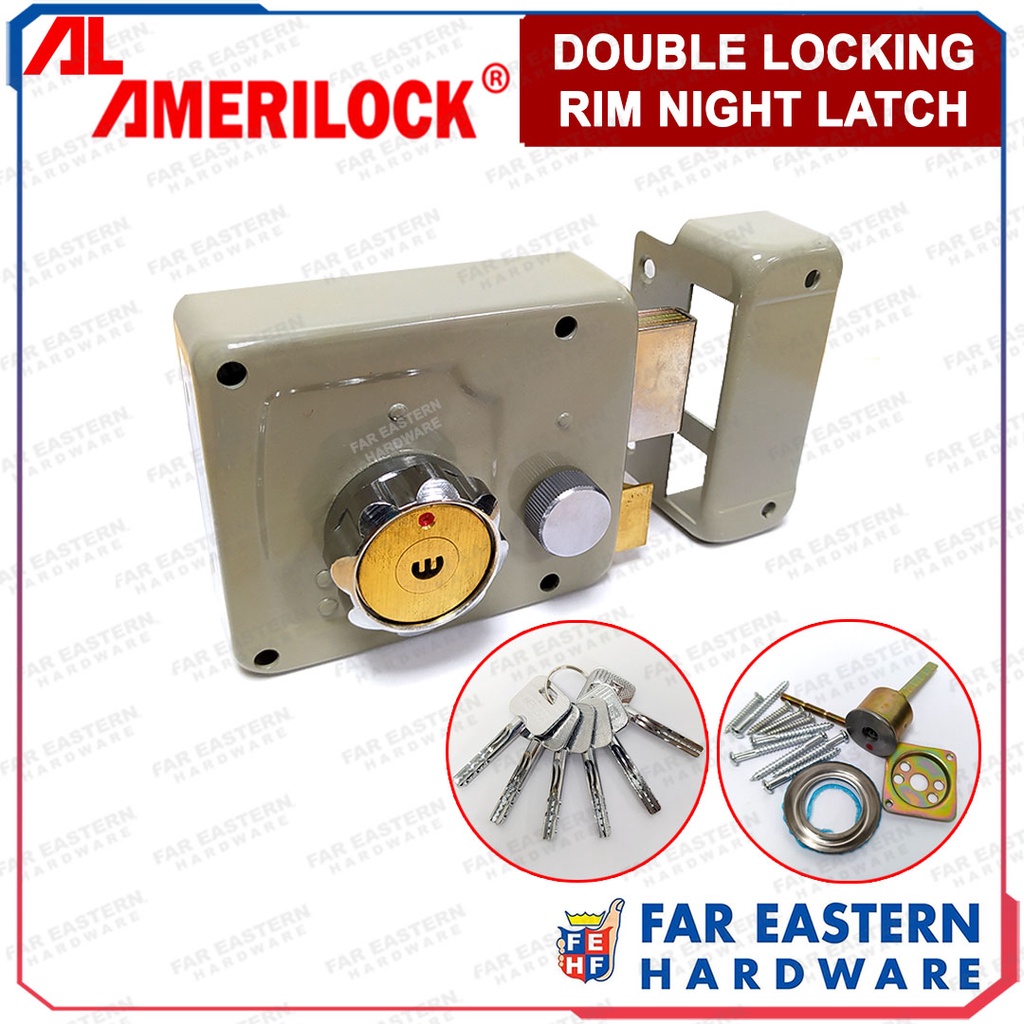 AMERILOCK Double Locking Rim Door Lock Night Latch | Shopee Philippines