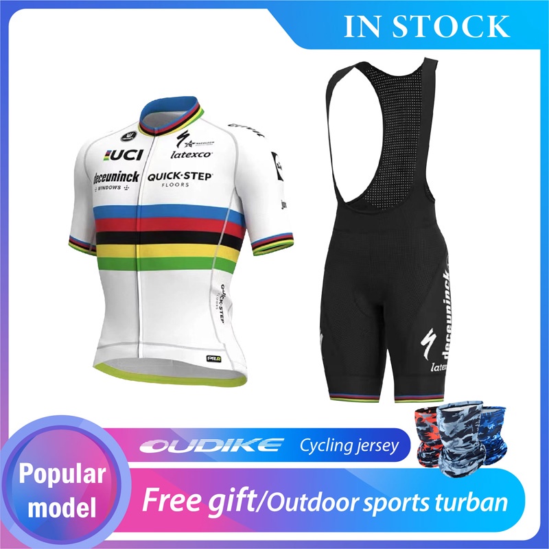 [New Arrival]QUICK STEP Team Cycling Jersey Set Men's Short Sleeve ...