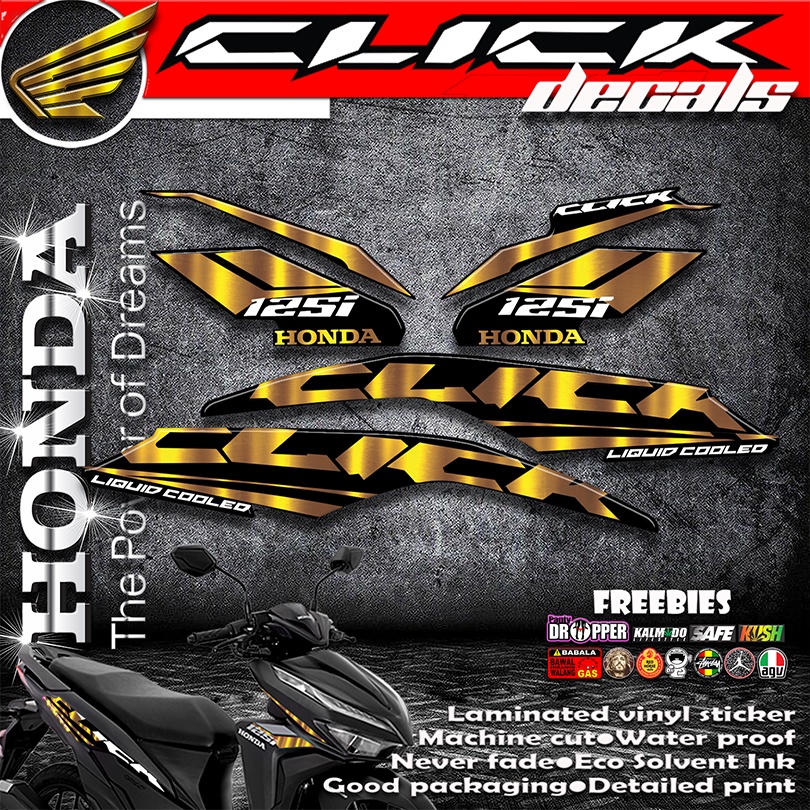 Honda Click 125i stock decals, sticker for Game Changer version 2 ...