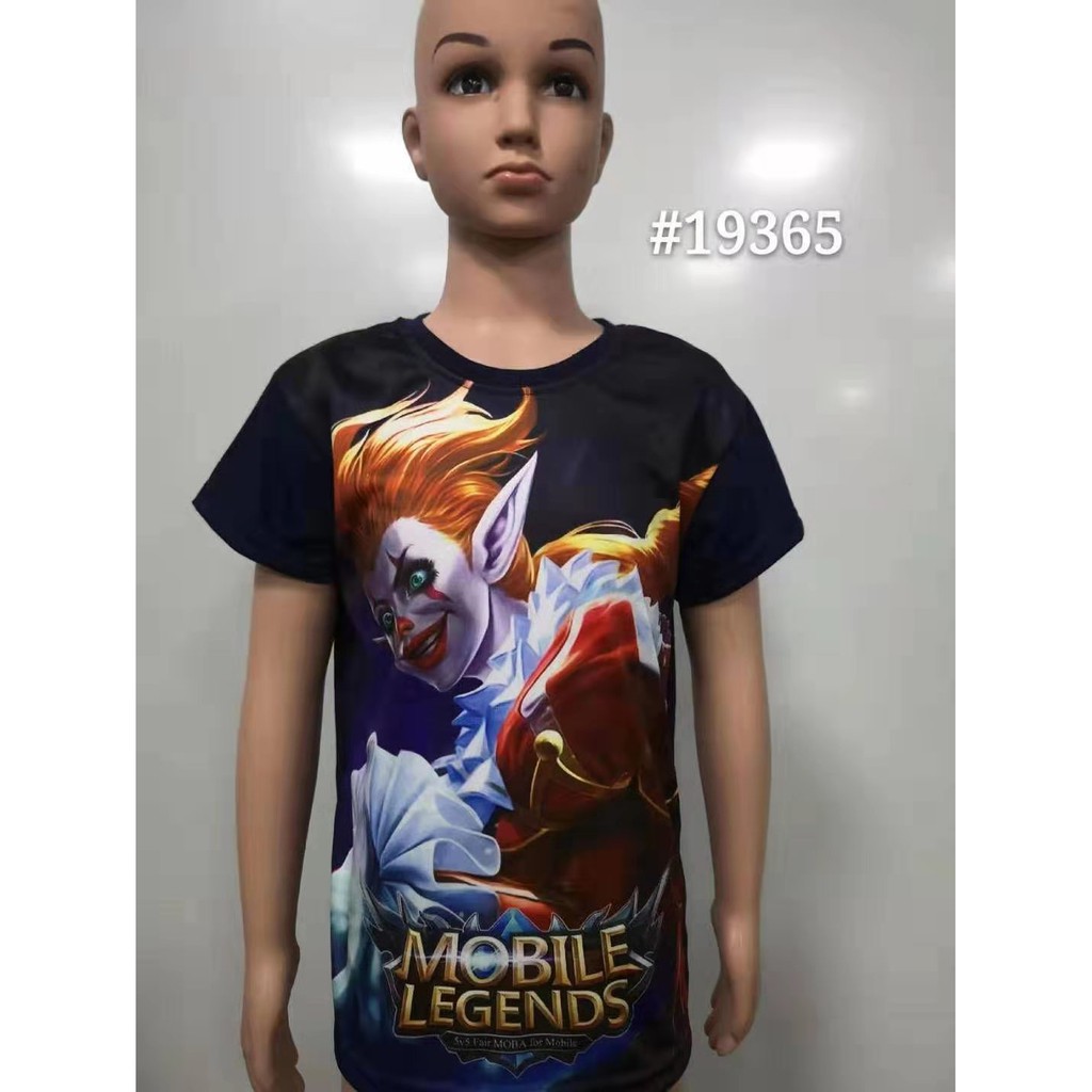 10 DESIGN New and hot items!kids t shirt with size mobile legend 3d ...