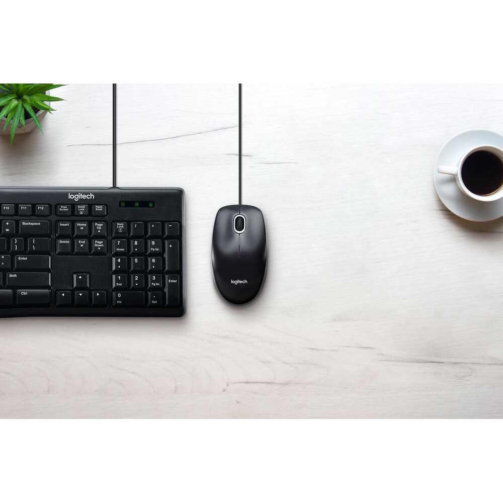 Logitech Media Combo Mk200 Full Size Keyboard And High Definition Optical Mouse Usb Windows Pc