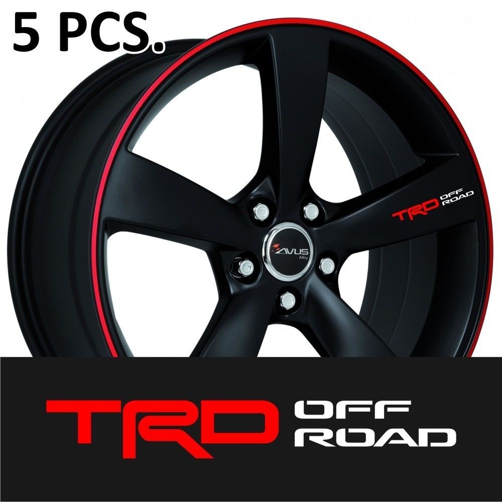 5pcs Toyota TRD Off-Road Door Handle Wheel sticker decal Tacoma Tundra ...