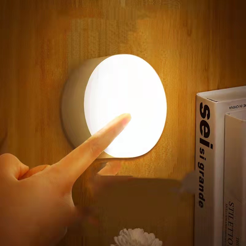 Stick Tap Push Lamp Night Light USB Rechargeable Stick-on Push Light ...