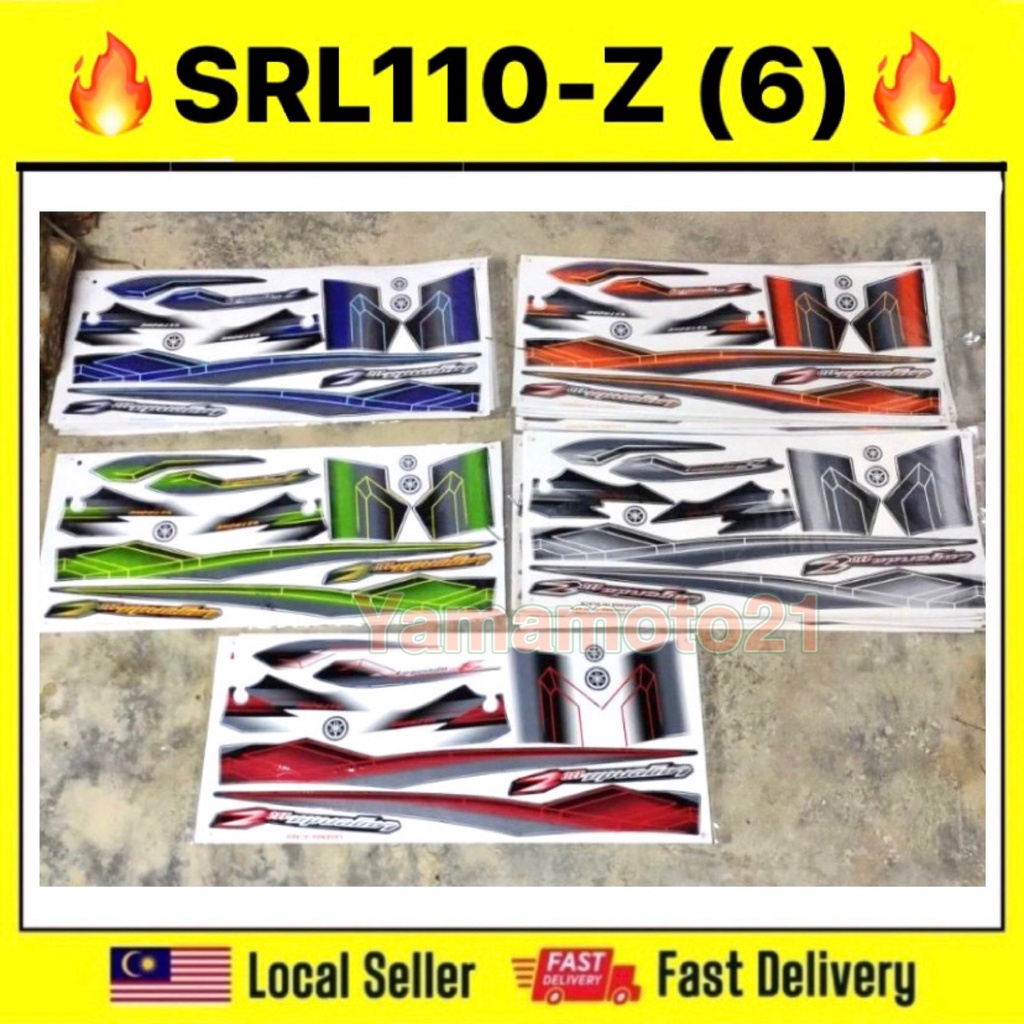 Stiker body yamaha srl110z srl 110z lagenda110z lagenda 110 z (6) cover ...