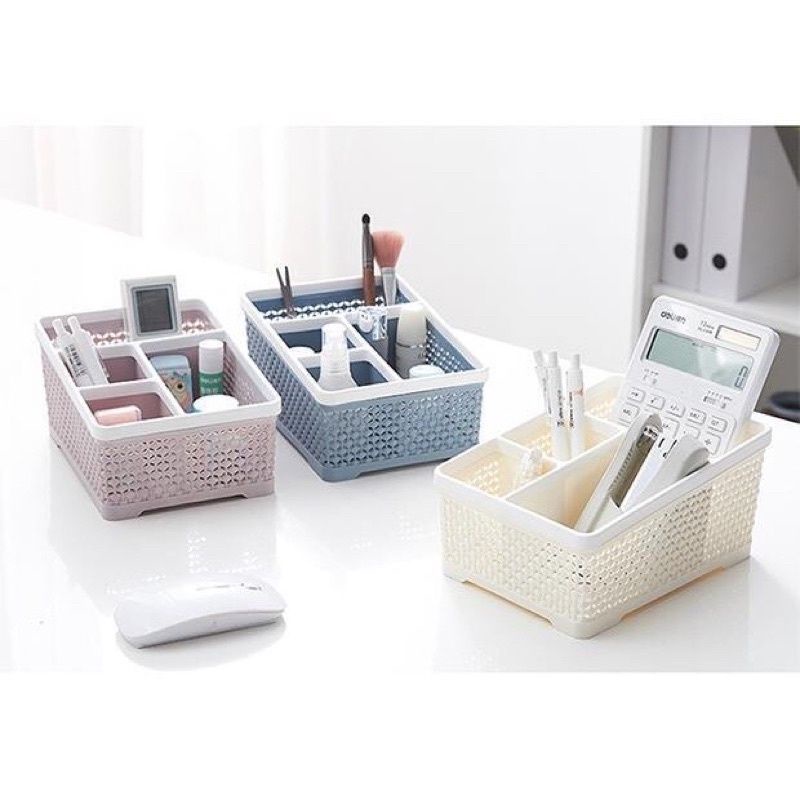 Utility tray with 4 compartments for desktop and drawer items | Shopee ...