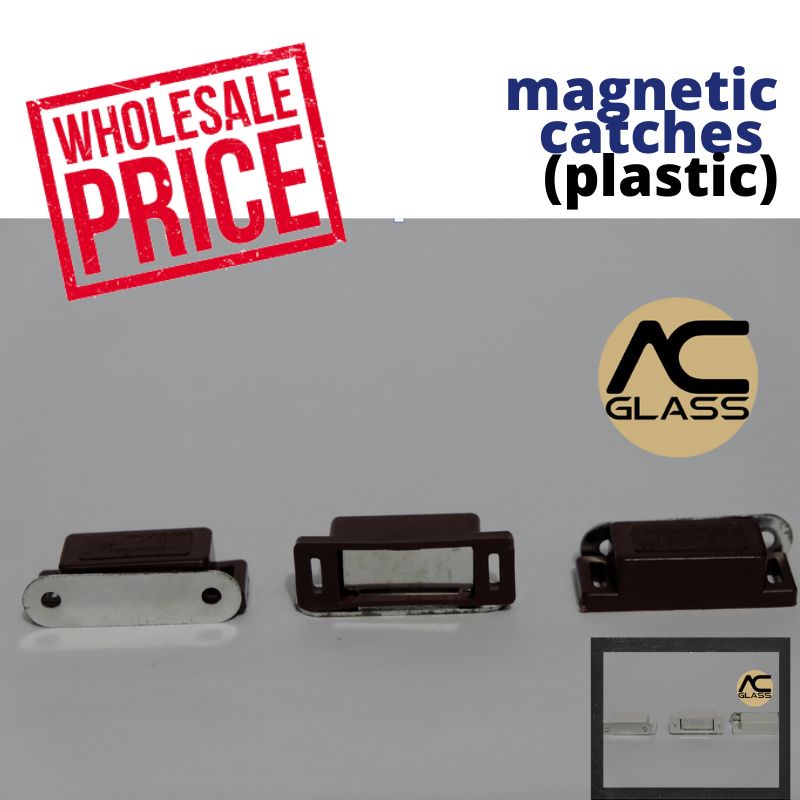 AC GLASS: MAGNETIC CATCHES PLASTIC (Small-Set) for cabinets | Shopee ...