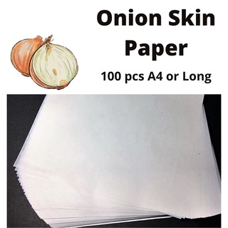 (Positivity) 100 pcs Onion Skin Paper in Short, A4 and Long Sizes ...