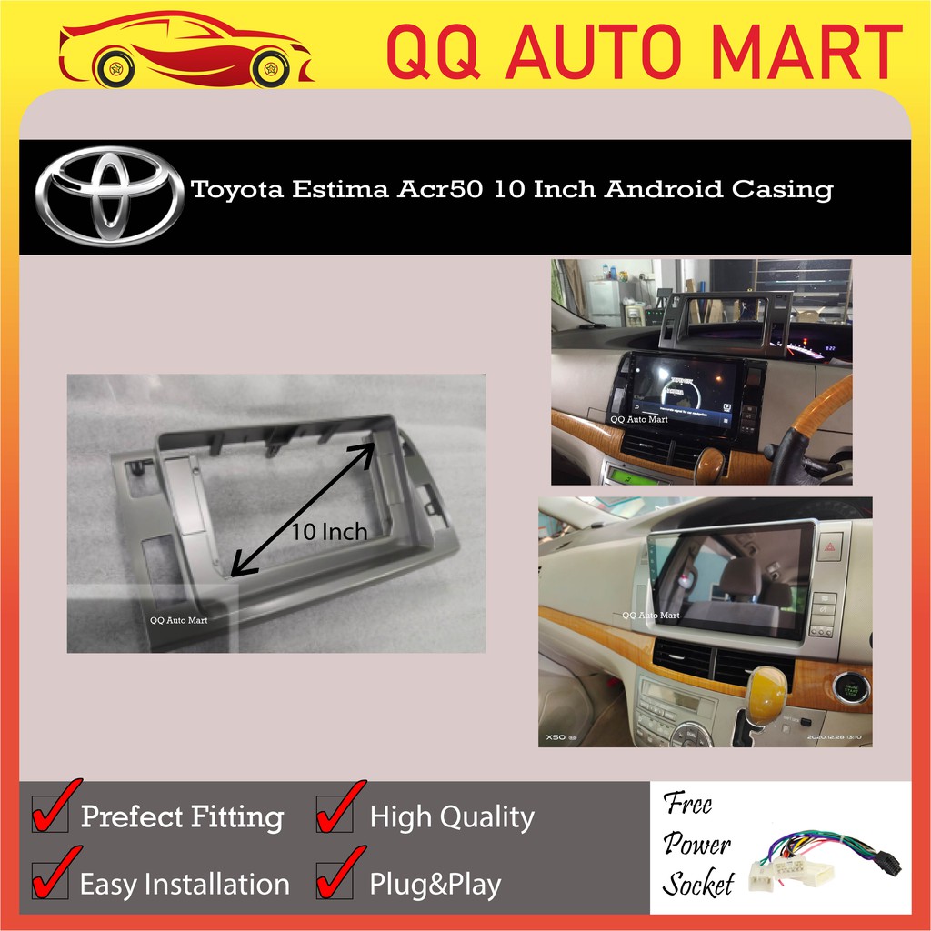 Toyota Estima 2009-2015 Acr50 10 Inch Android Player Casing | Shopee ...