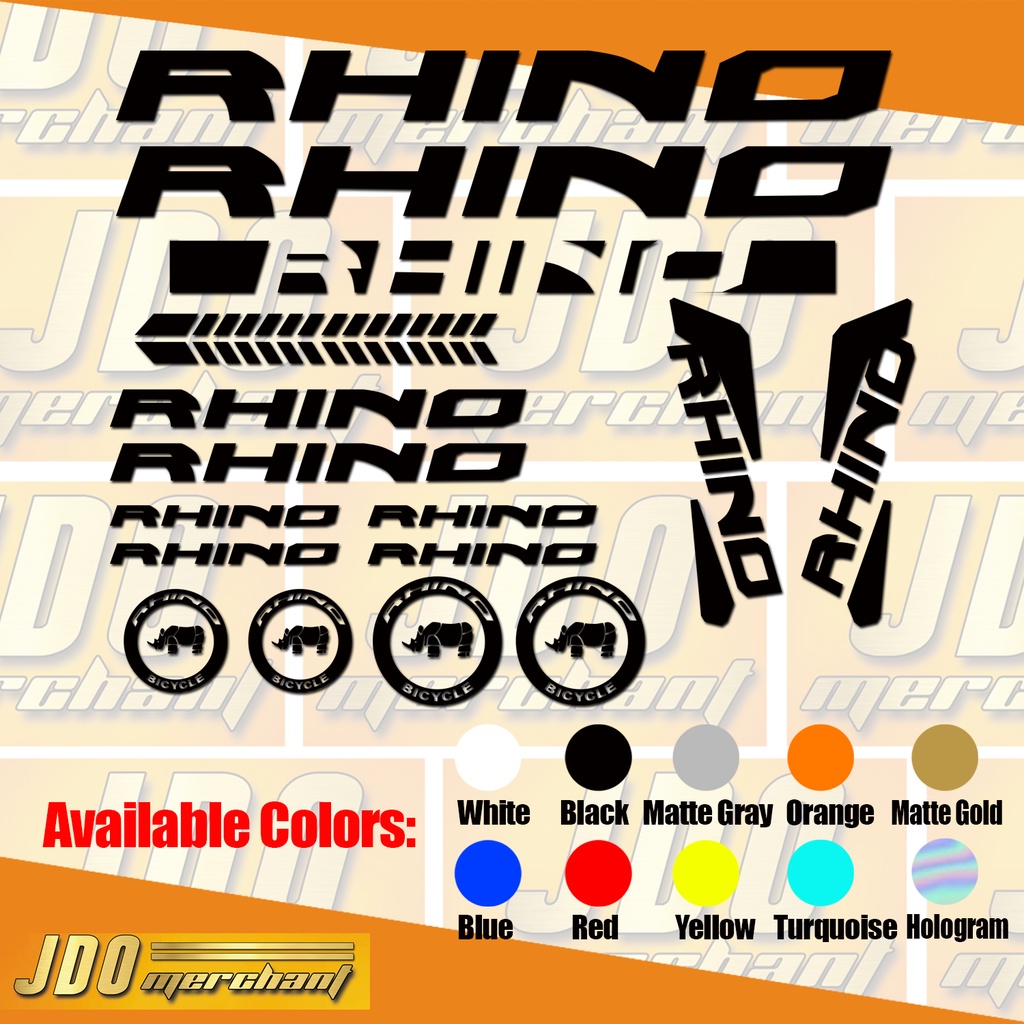 Rhino bike Stickers Rhino sticker Decals | Shopee Philippines