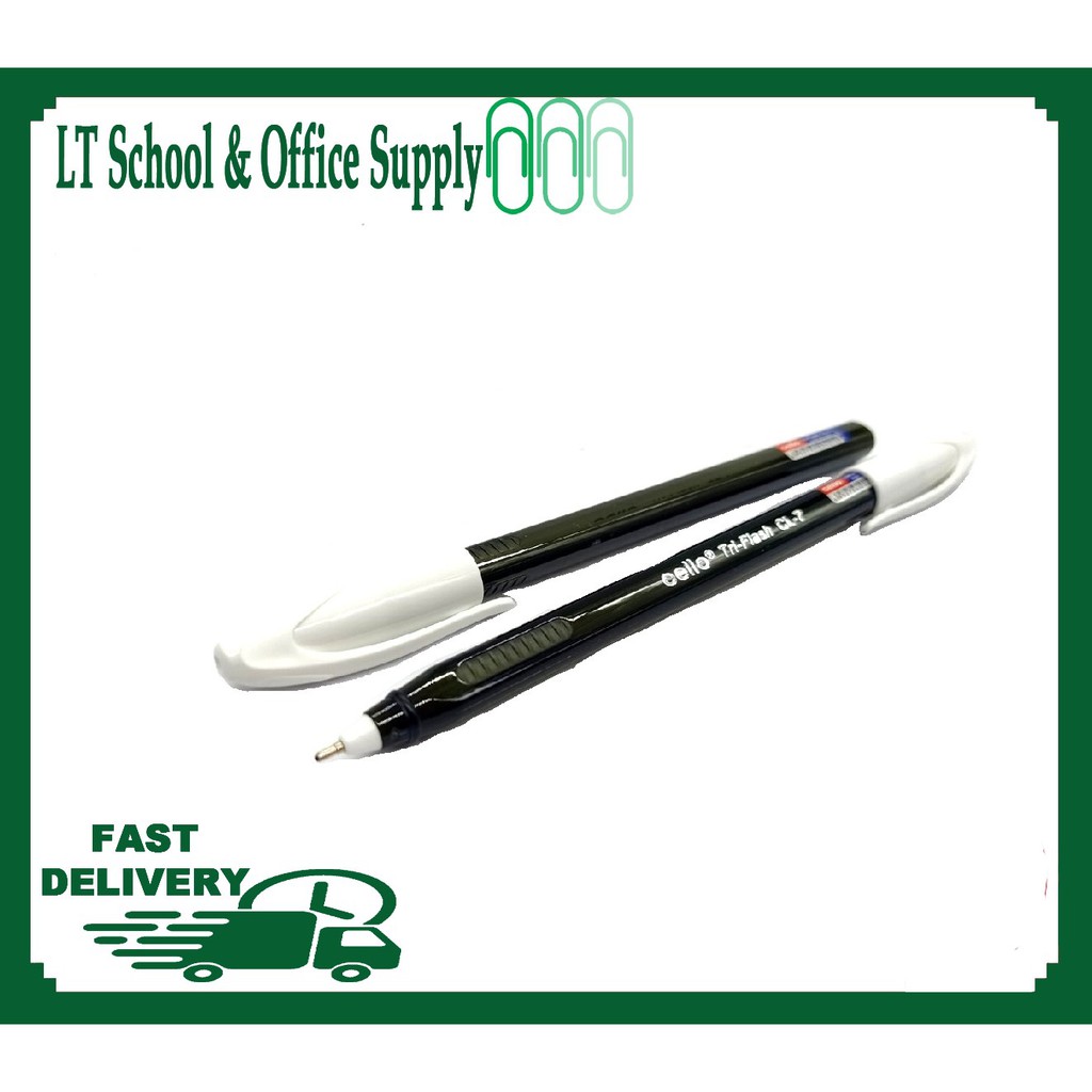 Cello Luva Tri-Flash Ball Point Pen Ballpen Black Ink 1.0mm | Shopee ...