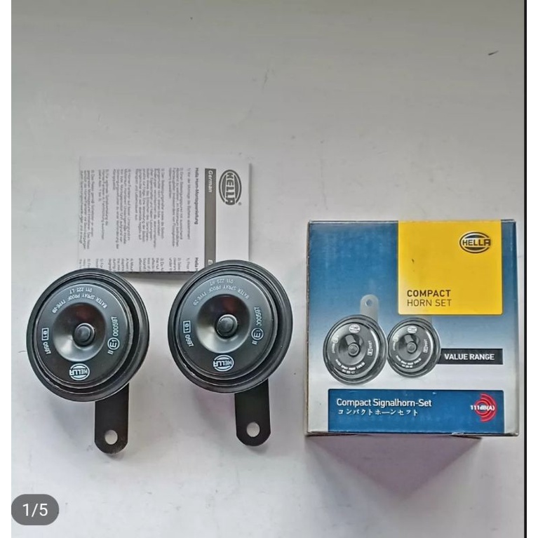 HELLA COMPACT TWIN HORN 100% original 12v for motorcycle/cars | Shopee ...