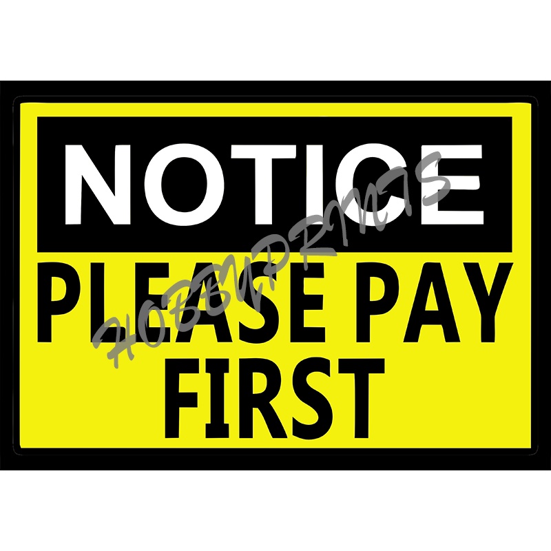 Laminated Signages Pay First Sign Boards | Shopee Philippines