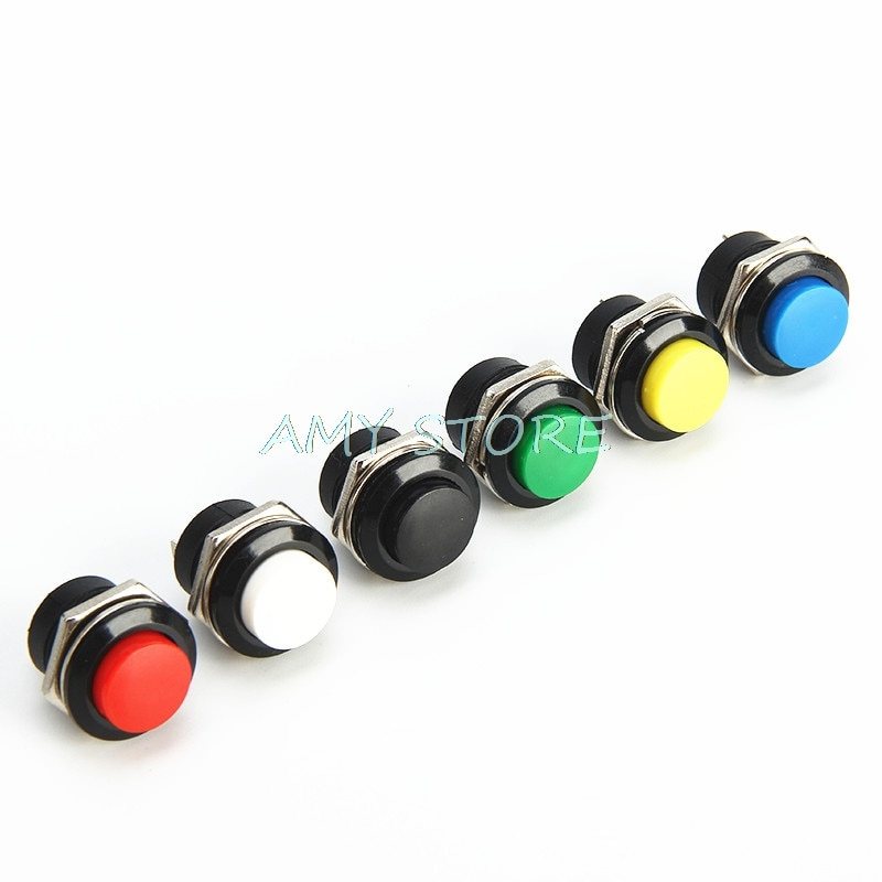10pcs Momentary Push Button Switch 16mm Momentary 6A/125VAC 3A/250VAC ...