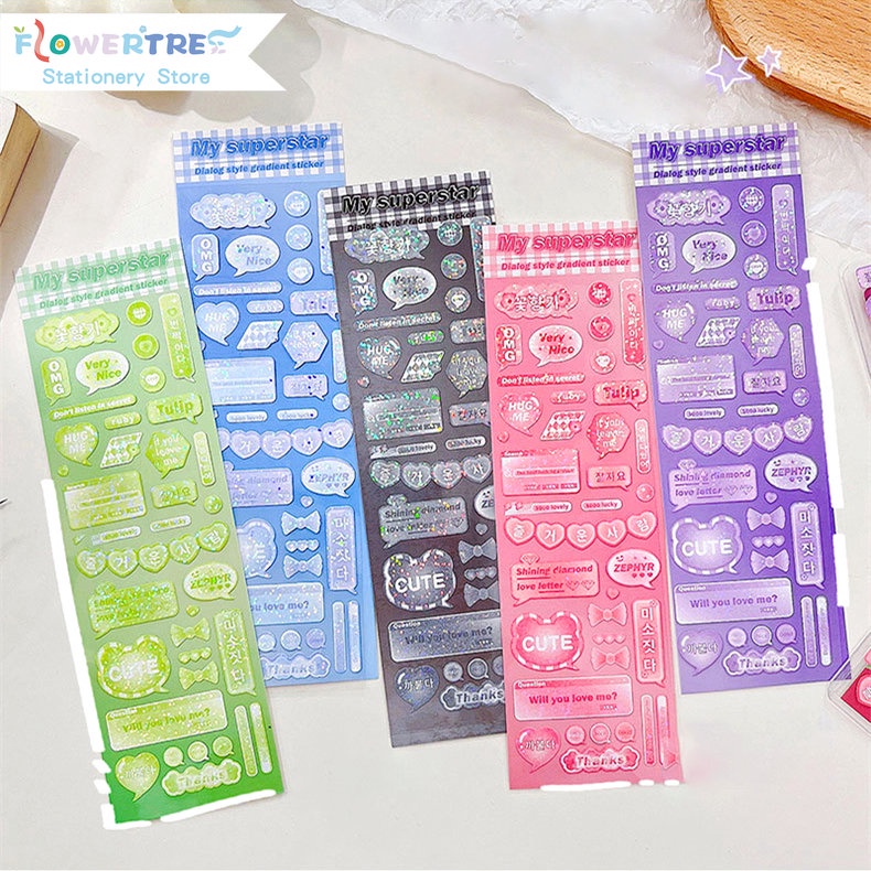 1 Pcs Korean Dialog Stickers Journal Scrapbook Decor Sticker | Shopee ...
