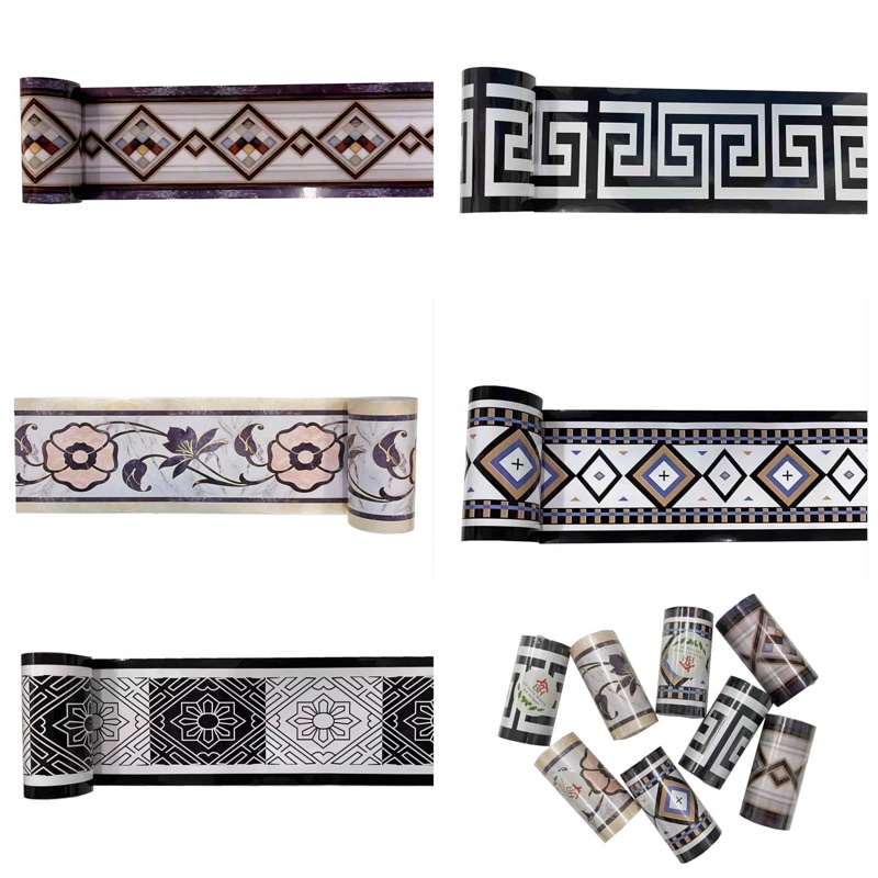 BHW Wall Sticker Self Adhesive PVC Waterproof Boarder Line Stickers ...