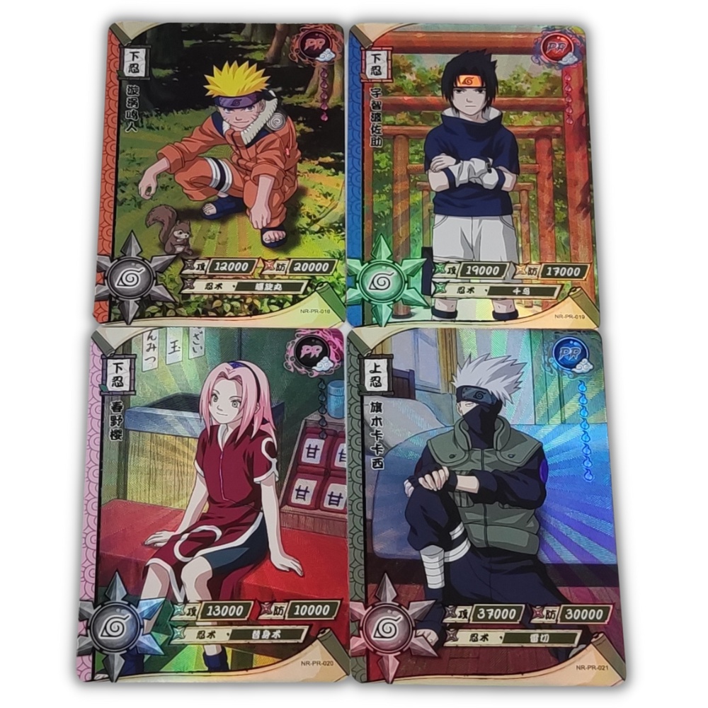 4 Pcs Team 7 Naruto, Sasuke, Sakura, Kakashi Kayou Card PR-018-021 | Shopee Philippines