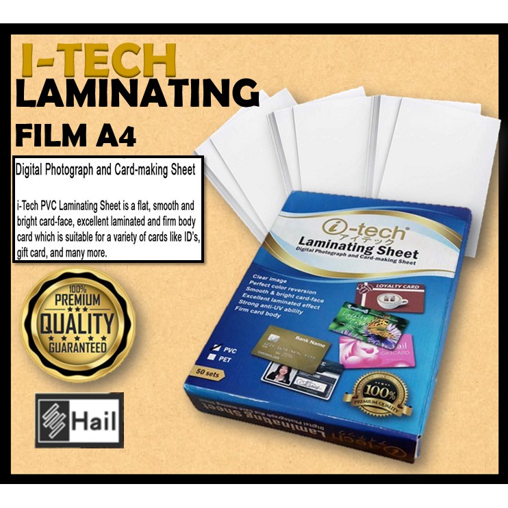 I-TECH PET SHEET 50 SETS for pvc id card super Glossy | Shopee Philippines