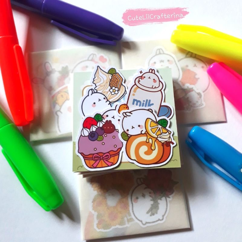 Sticker Comel Cute Molang Sticker High Quality Limited Edition | Shopee ...