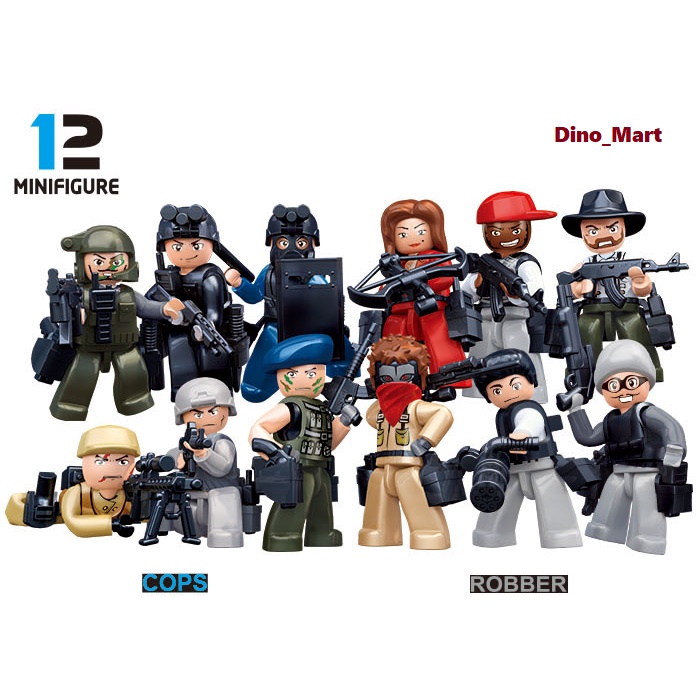 Brick Sluban Police And Robber Minifigure - Cops & Robber M38-B0583 ...