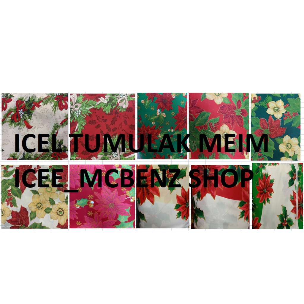TELA CHRISTMAS DESIGN Cretona/Kritona cotton printed makapal ( PANG ...
