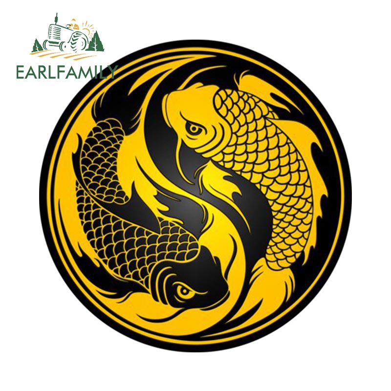 EARLFAMILY 13cm Koi Fish Car Stickers Campervan Rear Windshield Bumper ...