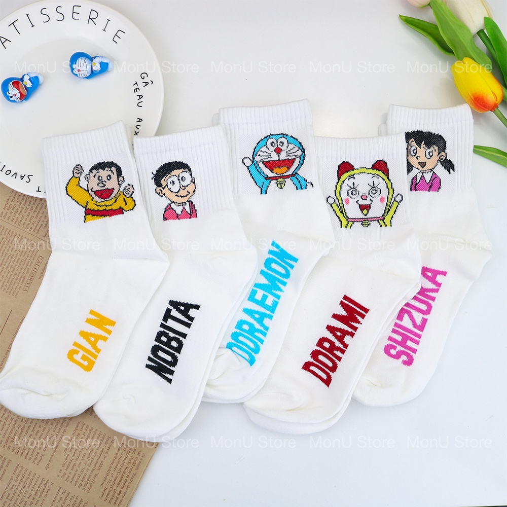 Cute DORAEMON DOREMON TooYoo KK00354 High Neck Socks | Shopee Philippines