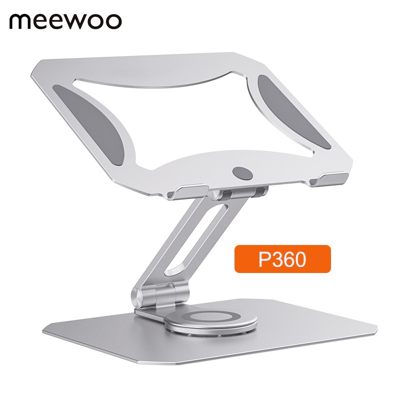 Meewoo Laptop Stand 360 Rotating Adjustable Aluminum Ergonomic Laptop ...