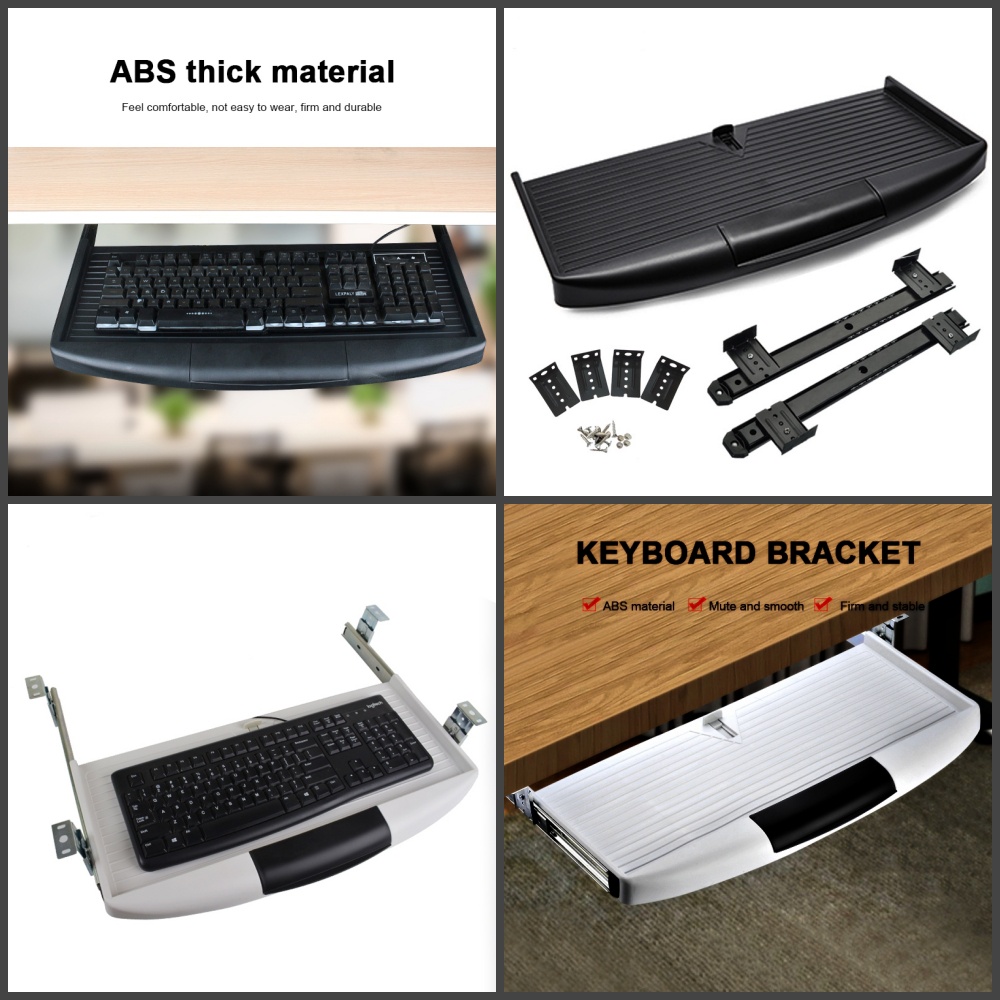 Keyboard Tray Keyboard Drawer with Universal Heavy Duty Slide Rail ...