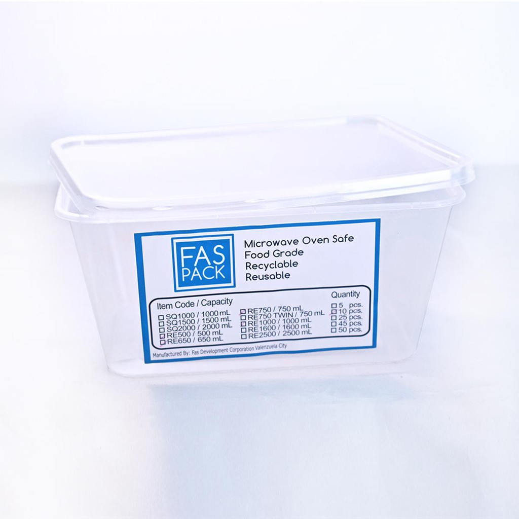Fas Pack Microwaveable Container RE-1000ML 10 pieces | Shopee Philippines