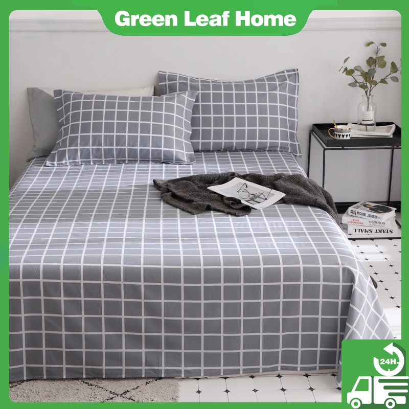 3 In 1 100% Premium Cotton Bedsheet Set Elegant Design Single/Double ...