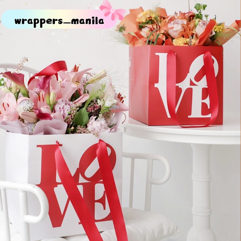 Flower Bouquet Bag Wrapping Box Gift Paper Bag | Shopee Philippines
