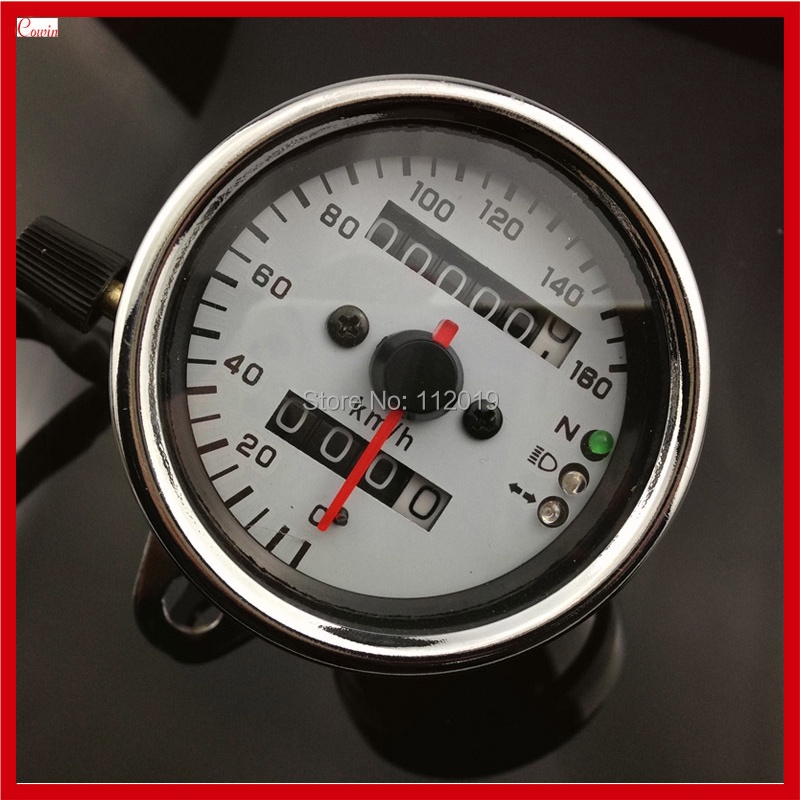 New Universal Classic 12v Motorcycle Dual Odometer Speedometer Speed ...