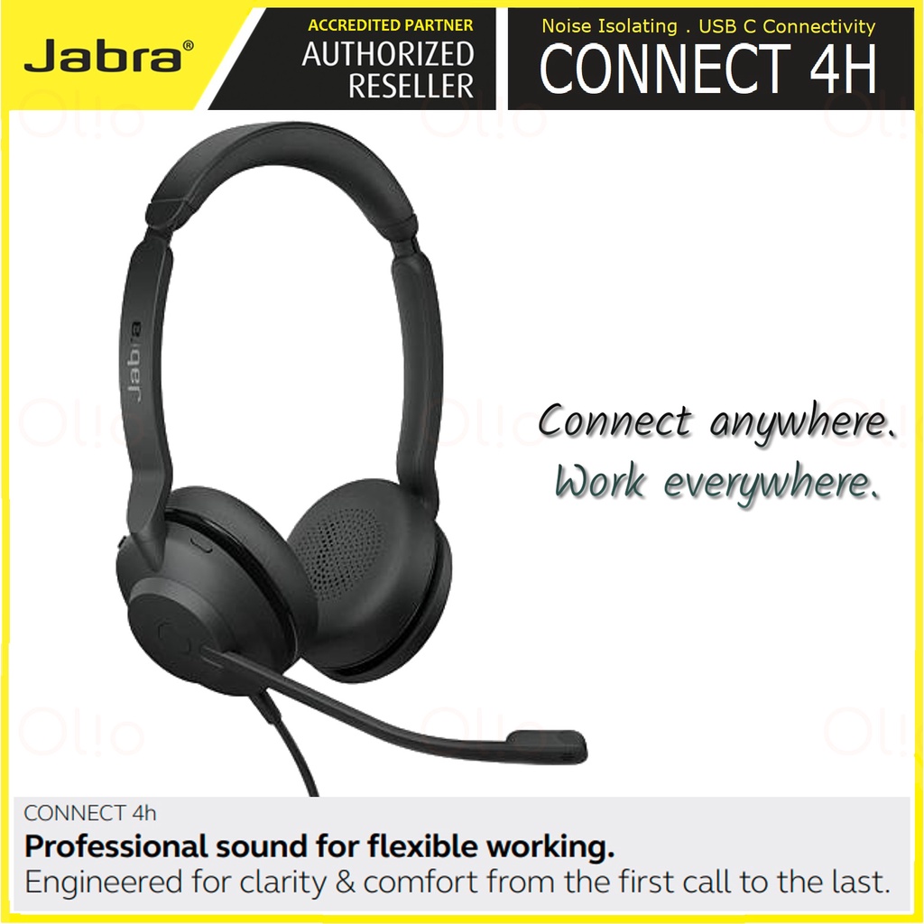 JABRA CONNECT 4h Noise Isolating Headset Mobile or PC (Authentic Brand ...