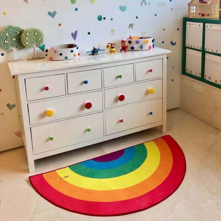 SOME Household Rainbow Area Rug Colorful Floor Mat Doormat Decorative ...