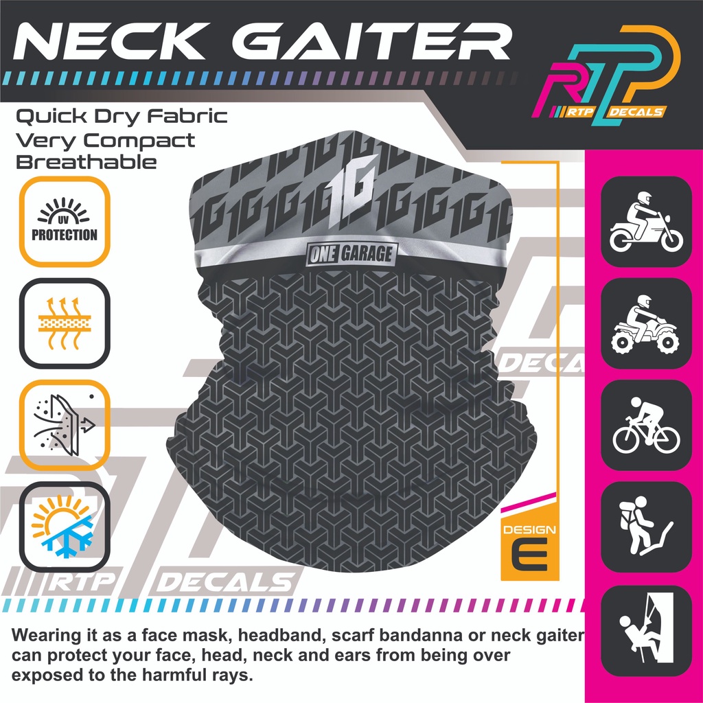 One Garage Tube Mask 6 Design ( New Design ) | Shopee Philippines