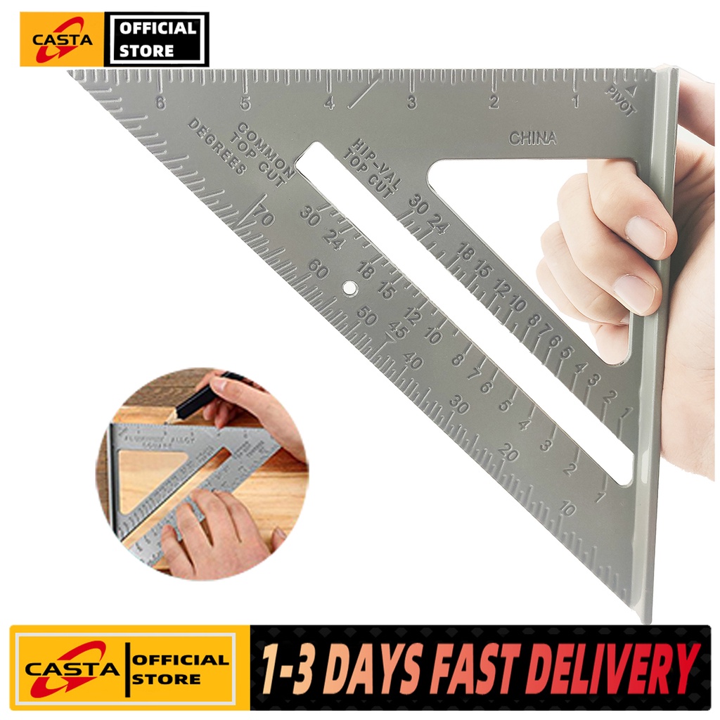Casta Metal Aluminum 7 Inches Rafter Square, Carpenter Square ...