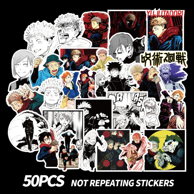 Z&M Jujutsu Kaisen-Series Stickers 50Pcs/Set Japanese Anime Waterproof ...