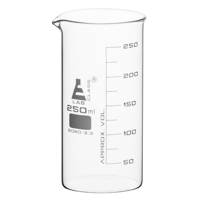 LB2LAB 250ML GLASS BEAKER TALL FORM BOROSILICATE GLASS | Shopee Philippines