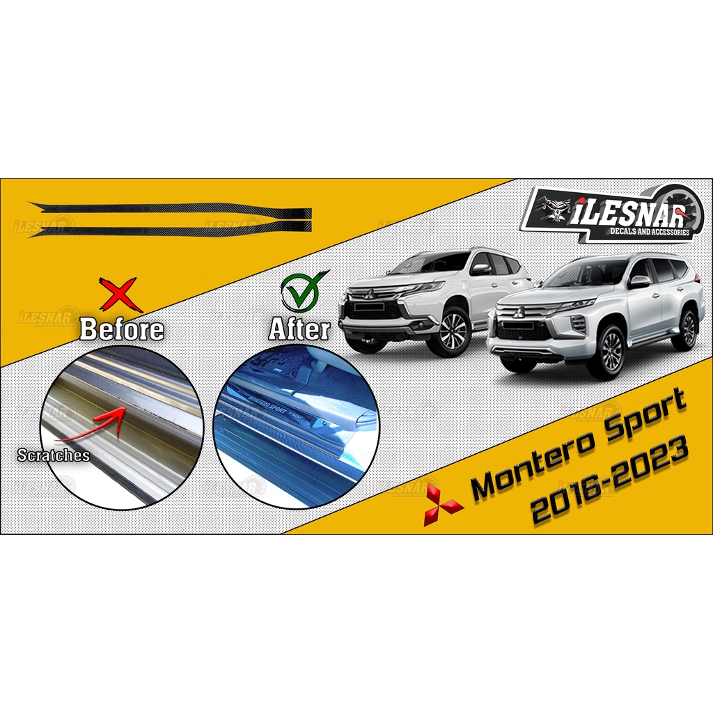 Montero Sport 2016-2023 Carbon fiber Lower Door Full Side Stepsill ...