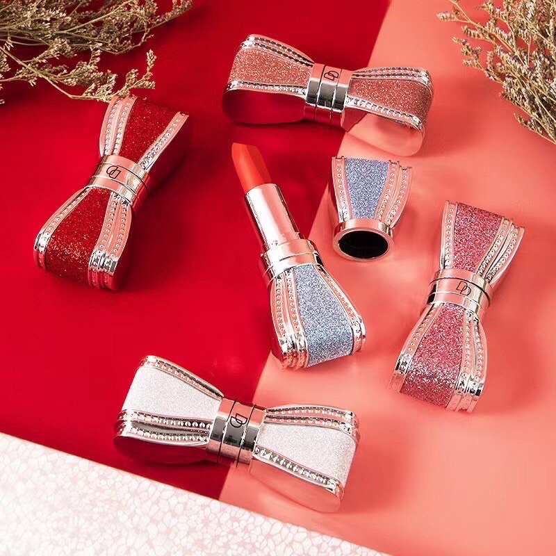 Romantic partys Colored glaze bow lipstick whitening semi-matte matte ...