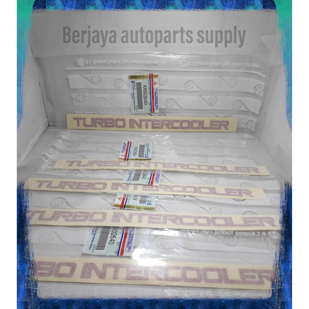 Sticker Turbo Intercooler Part Mitsubishi Fuso Canter/220PS Original ...