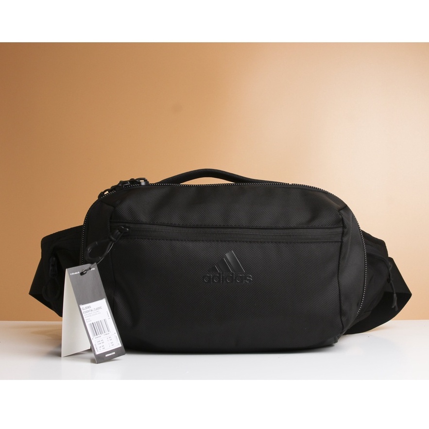(GL8565) Black adidas chest bag, three black stripes - Crossbody bag ...