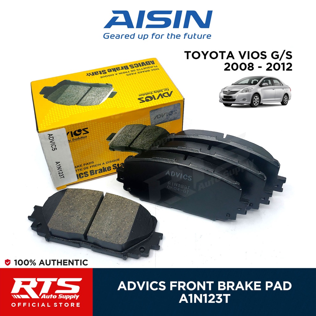 AISIN Advics Front Brake Pad For Toyota Vios Gen2 1.5 G/S 2008 - 12 / ...
