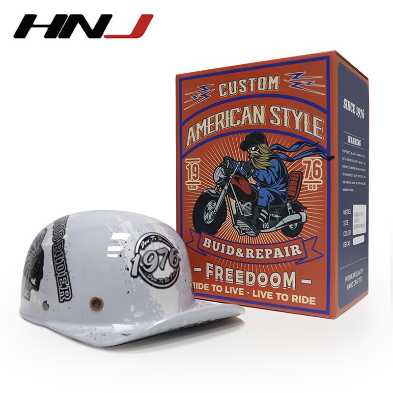 HNJ Nts-Version1 Men And Women Painted Helmet Harley Scoop Retro ...